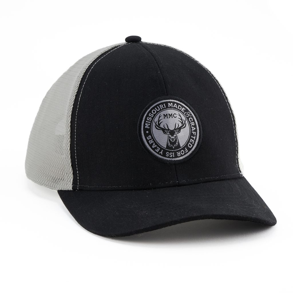 BLK/ Grey Mesh Hat with Stag Label - CornCobPipe.com